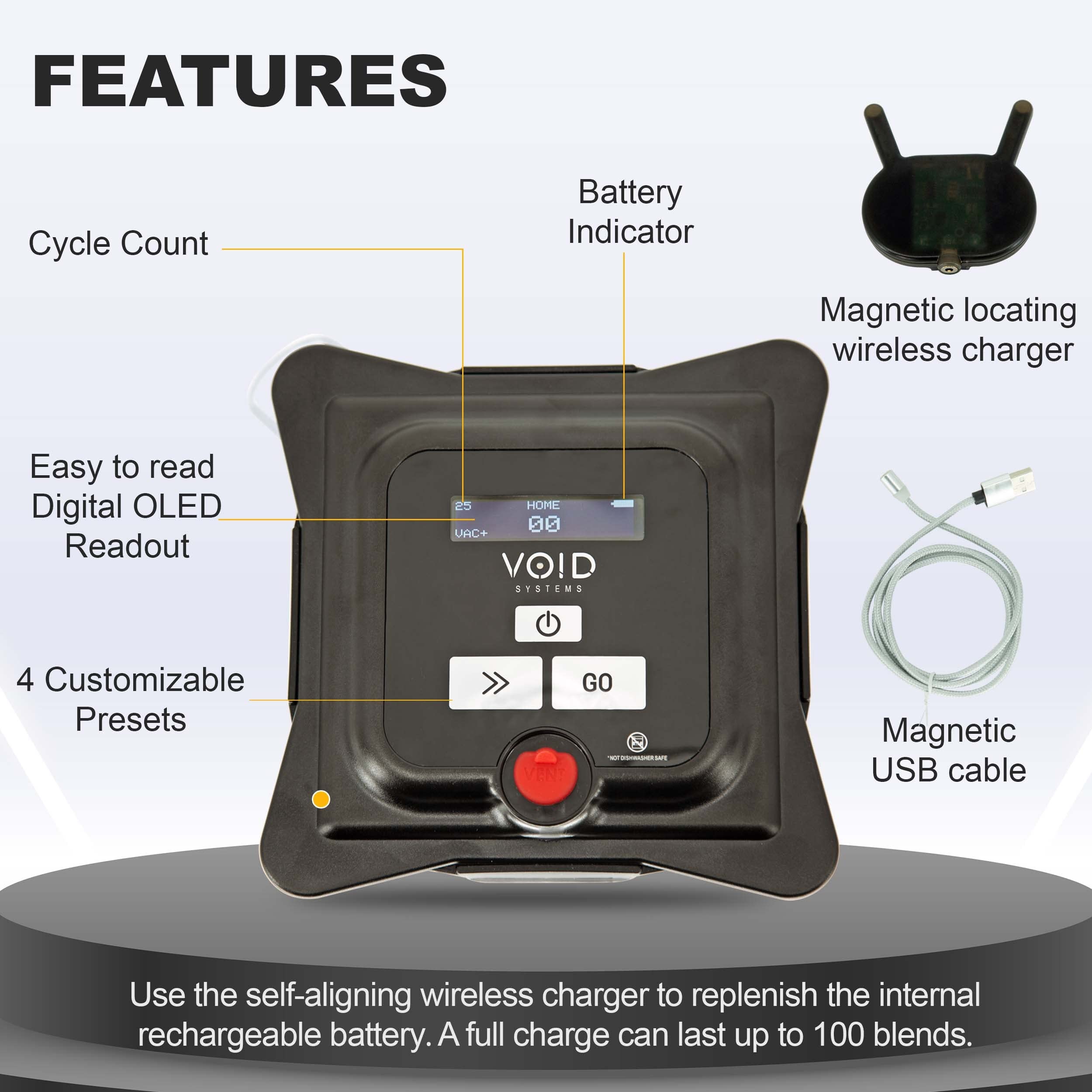 VOID Vacuum Blending Lid System for Blendtec Blenders