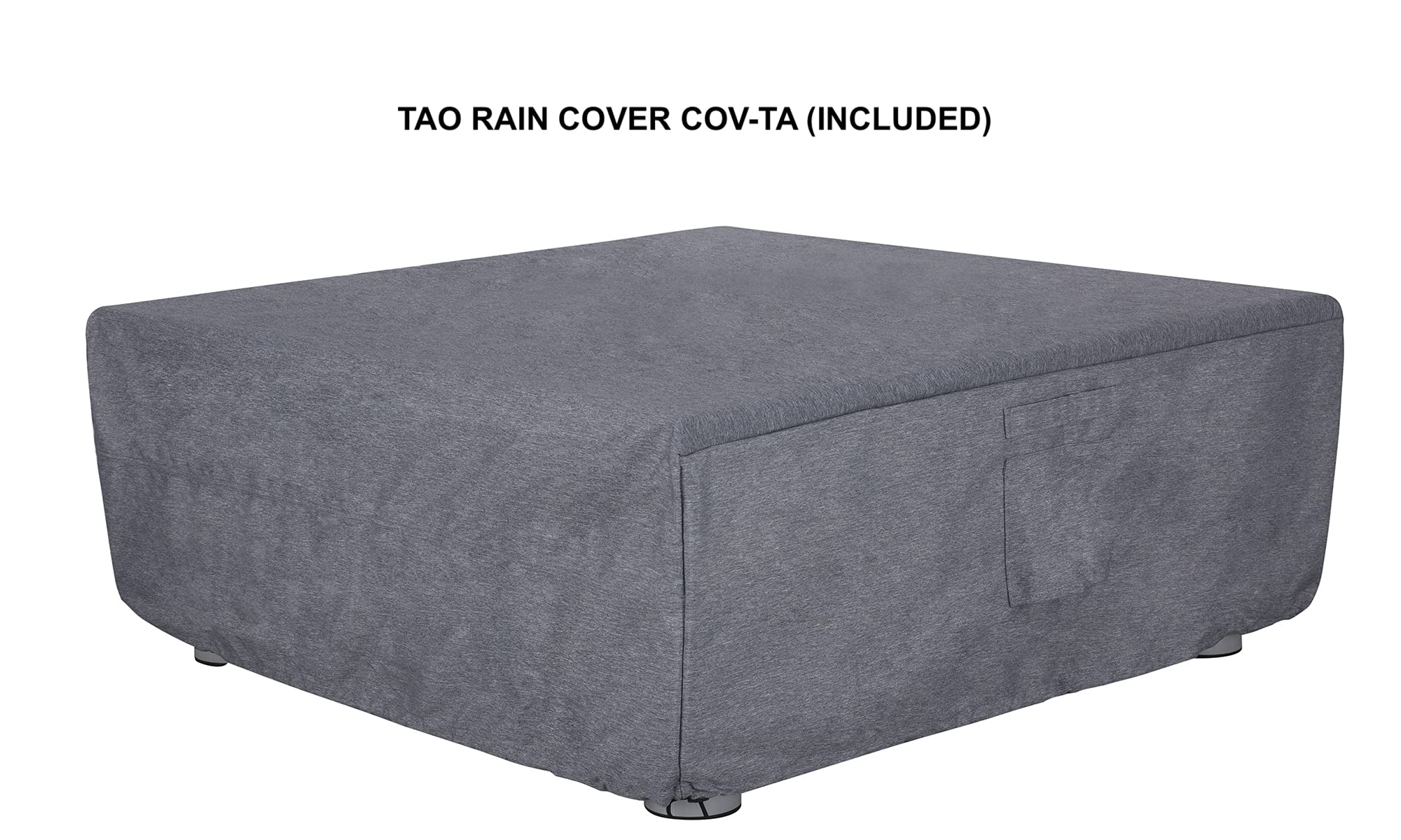 PyroMania Tao Outdoor Concrete Fire Table, 41 x 41 Inches - Natural Gas Model in Slate Gray Color
