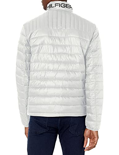 Tommy Hilfiger Men's Water Resistant Ultra Loft Down Alternative Puffer Jacket, Ice Color Block, Medium