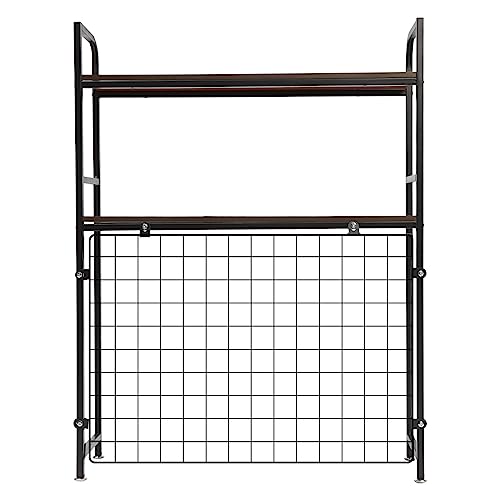 MhdunueSK Computer Desktop Bookcase,2 Tier Dorm Desk Hutch,Multipurpose Adjustable Dorm Desk Bookshelf for Home Dorm Office Supplies 29.5 * 7.9 * 38.6Inch (Black)