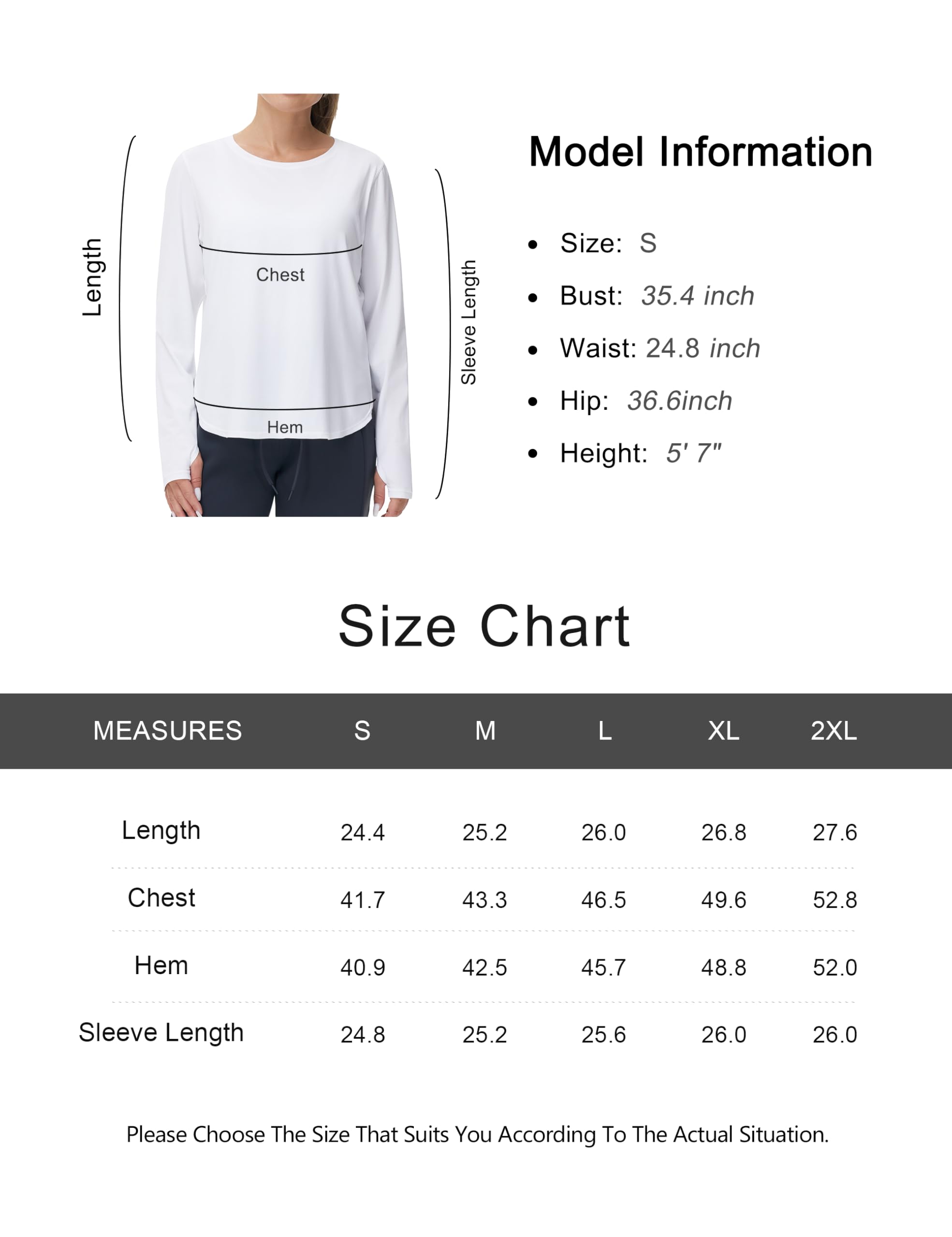 THE GYM PEOPLE Women's Long Sleeve Workout Shirts Lightweight Cotton Running Yoga Tops with Thumb Hole White