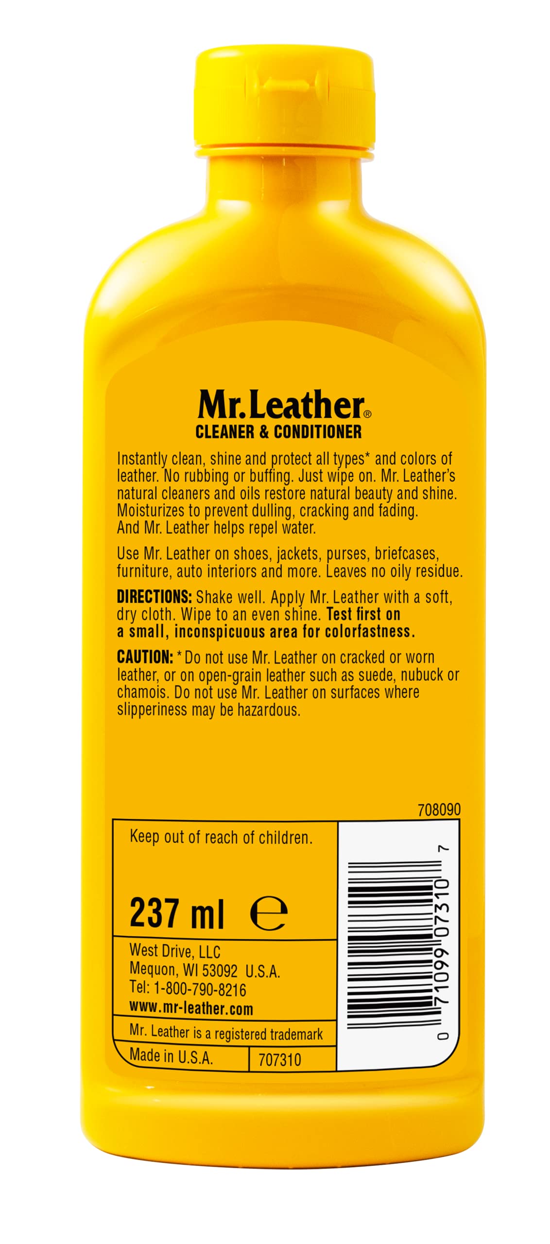 Mr. Leather Cleaner and Conditioner - Leather Conditioner to Shine & Protect – Leather Protector Liquid – Use as Sofa Cleaner, Boot Cleaner, or Furniture Cleaner (8 oz)