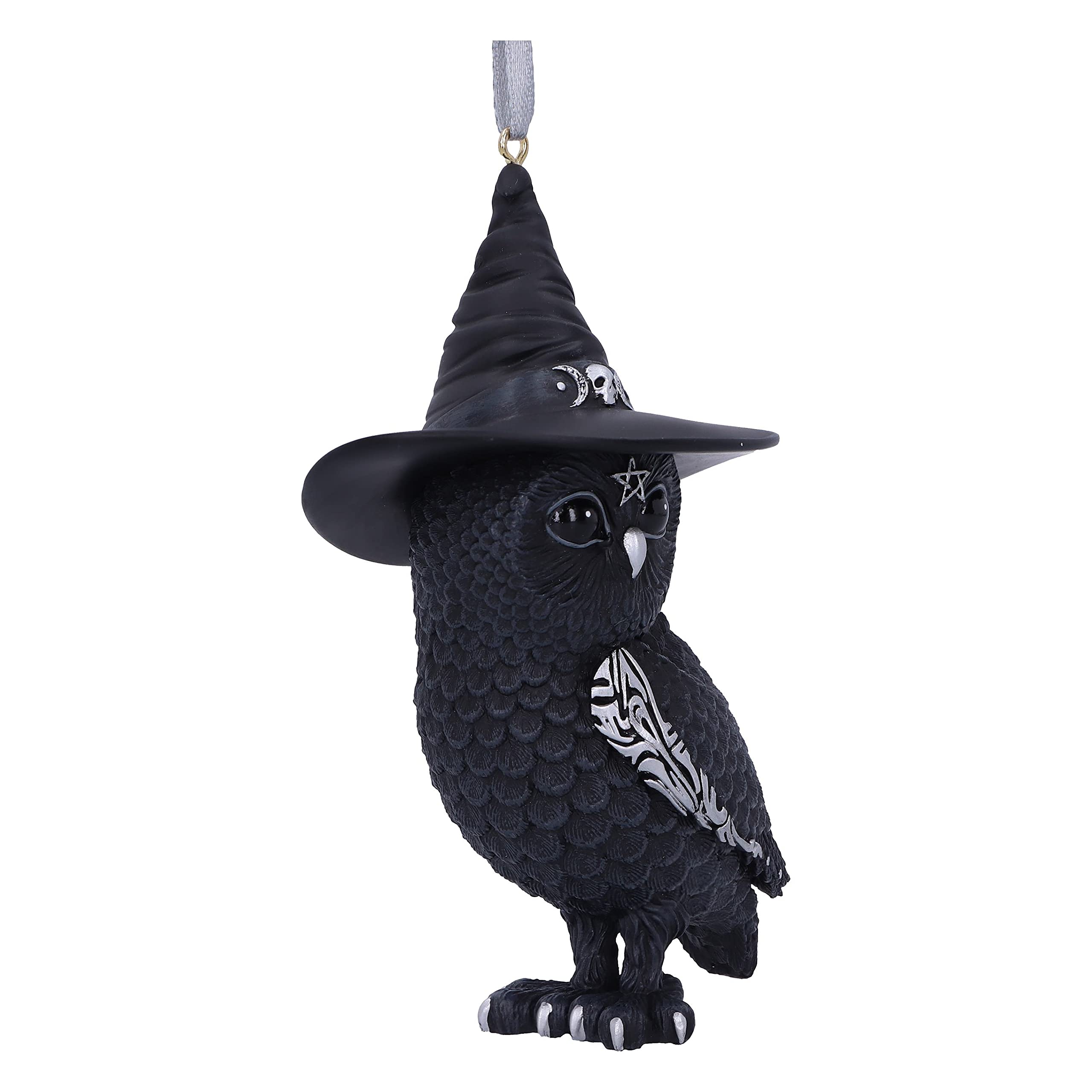 Nemesis Now Cult Cuties Owlocen Resin 12cm Black Scarily Adorable Witch Cat, Bewitching Cast in Finest Resin, Hand-Painted