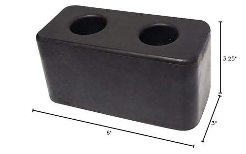 Rubber Molded Dock Bumper for Truck, Trailer & Loading Bays 3"X6"X3.25"