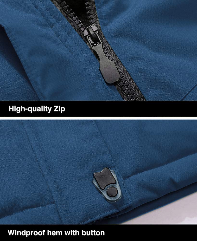 MAGCOMSEN Winter Jacket for Men Cold Weather Insulated Jacket Ski Jacket Snowboard Coat Rain Jacket Windproof Windbreaker Jacket Raincoats for Men