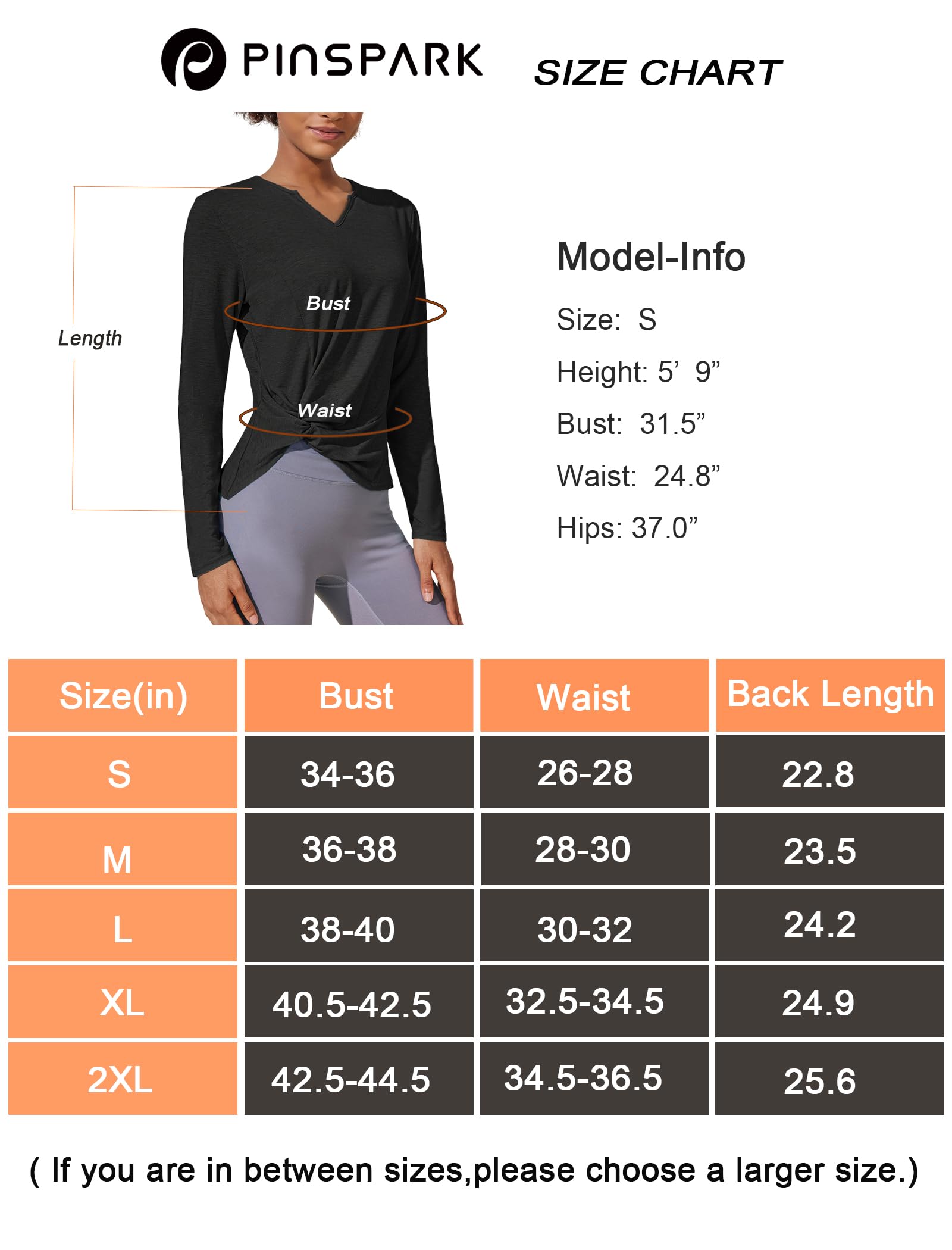 PINSPARK Hiking Shirts for Women Long Sleeve Worktout Tops Athletic Casual Yoga Tee Shirt Breathable Top A_Browm Medium