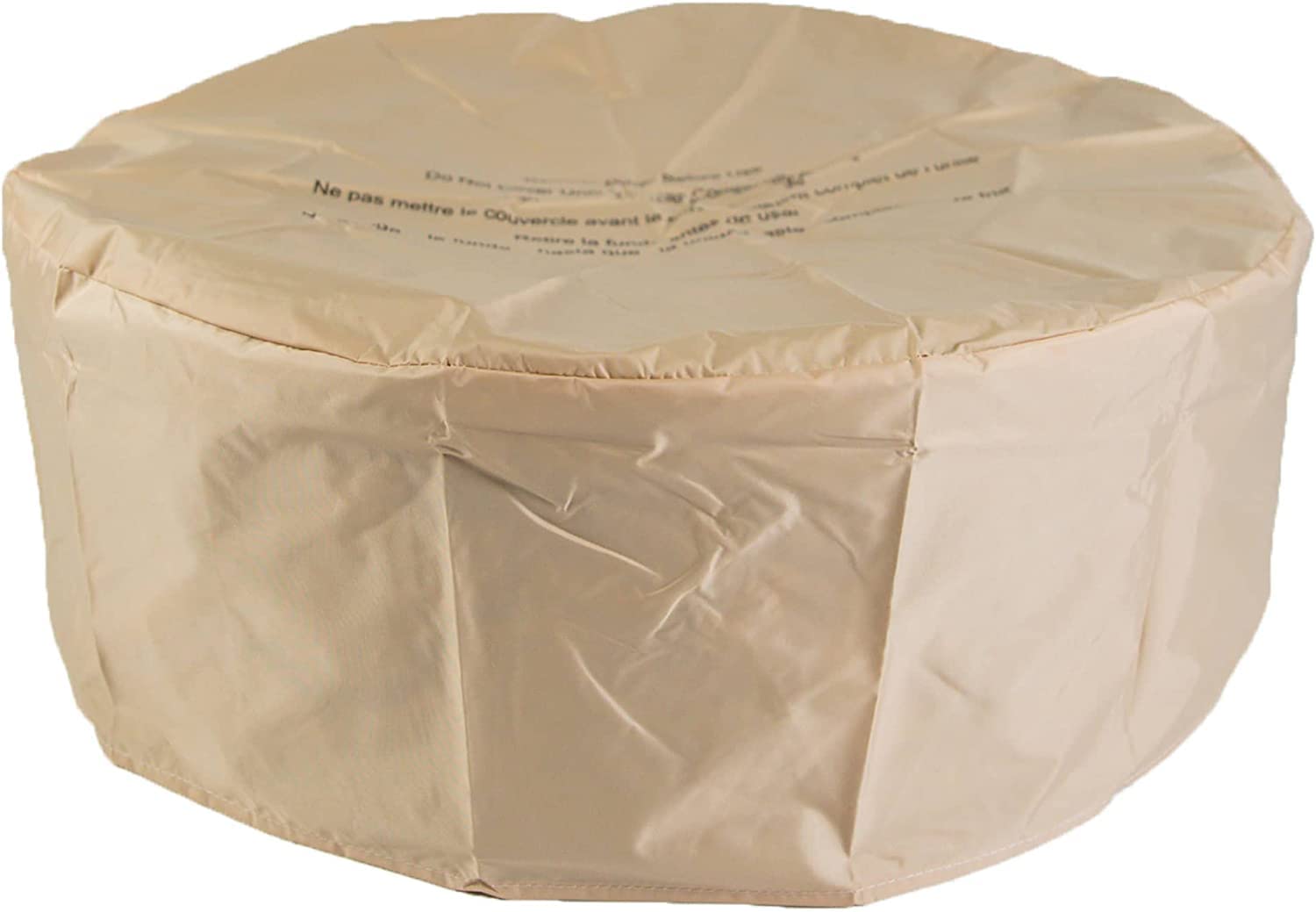 Bluegrass Living HF26900AA Carlisle Propane Fire Pit Table for Patio and Deck Use, MGO Construction, Includes Glass Beads and Protective Cover, 26 Inches, White