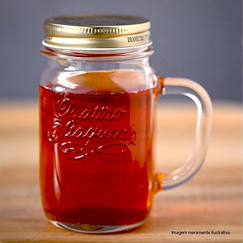 Rocco Bormioli 4 Stagioni Clear Glass Jar with Handle and Lid, 47 x 25 x 15 cm [Italian Language Design]