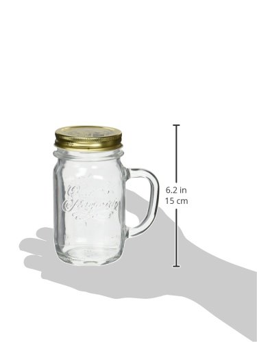 Rocco Bormioli 4 Stagioni Clear Glass Jar with Handle and Lid, 47 x 25 x 15 cm [Italian Language Design]