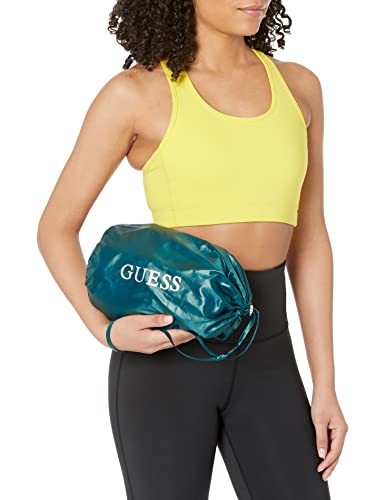 GUESS womens Hooded Packable Puffer Transitional Jacket, Emerald, Medium US