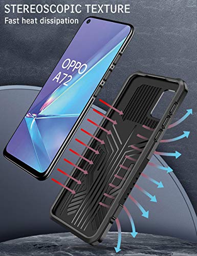 Lusheng Case for Reno2 Z Ultra-Thin PC+TPU Luxury Shockproof Back Cover Armor Bumper Bracket Anti Fall Protective Cover for Oppo Reno2 Z/F 6.53" -Grey