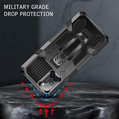 Lusheng Case for Reno2 Z Ultra-Thin PC+TPU Luxury Shockproof Back Cover Armor Bumper Bracket Anti Fall Protective Cover for Oppo Reno2 Z/F 6.53" -Grey
