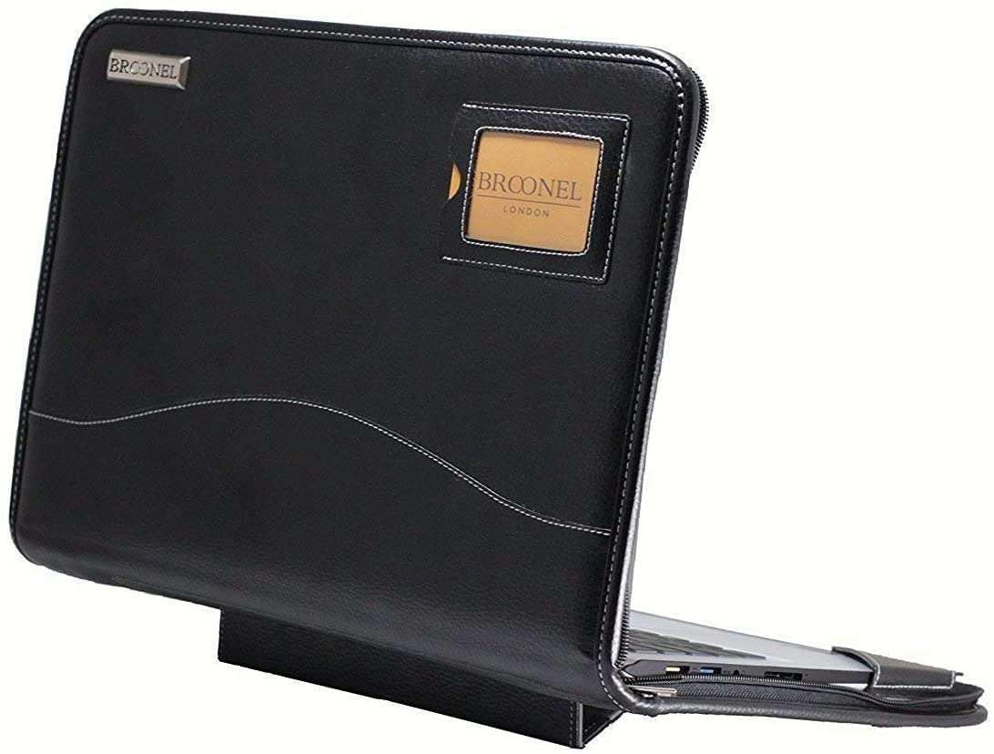 Broonel - Contour Series - Black Heavy Duty Leather Protective Case - Compatible with Dell Latitude 7320 13" Detachable Laptop