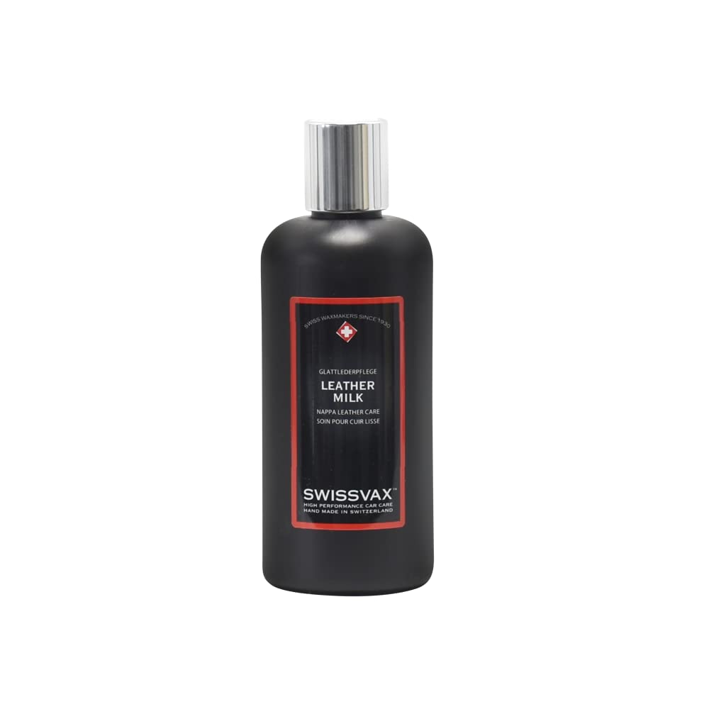 SWISSVAX Leather Care KIT, Interior Leather Cleaner, Cleaning Brush, Microfiber Towel and Leather Milk