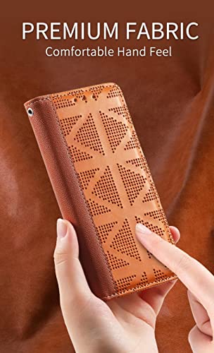 YukeTop Case for Oppo Reno2, PU Leather Flip Folio Wallet Cover, with Card Slots, Case Cover for Oppo Reno2.(Brown)