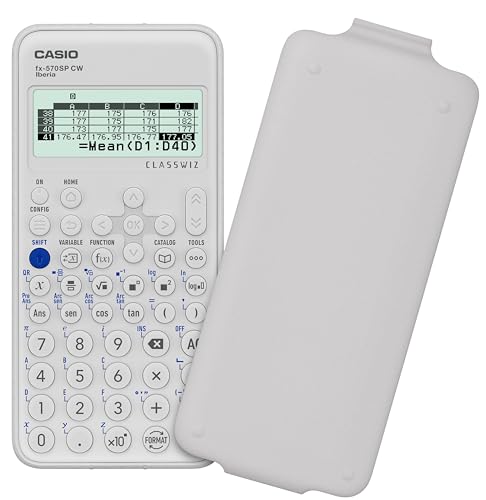Casio FX-570SP CW – Scientific Calculator, Recommended for Spanish and Portuguese Curriculum, 5 Languages, Over 560 Functions, White