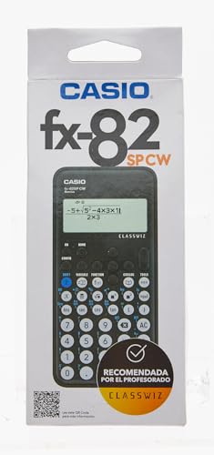 Casio FX-82SP CW – Scientific Calculator, Recommended for Spanish and Portuguese Curriculum, 5 Languages, Over 300 Functions, Dark Grey