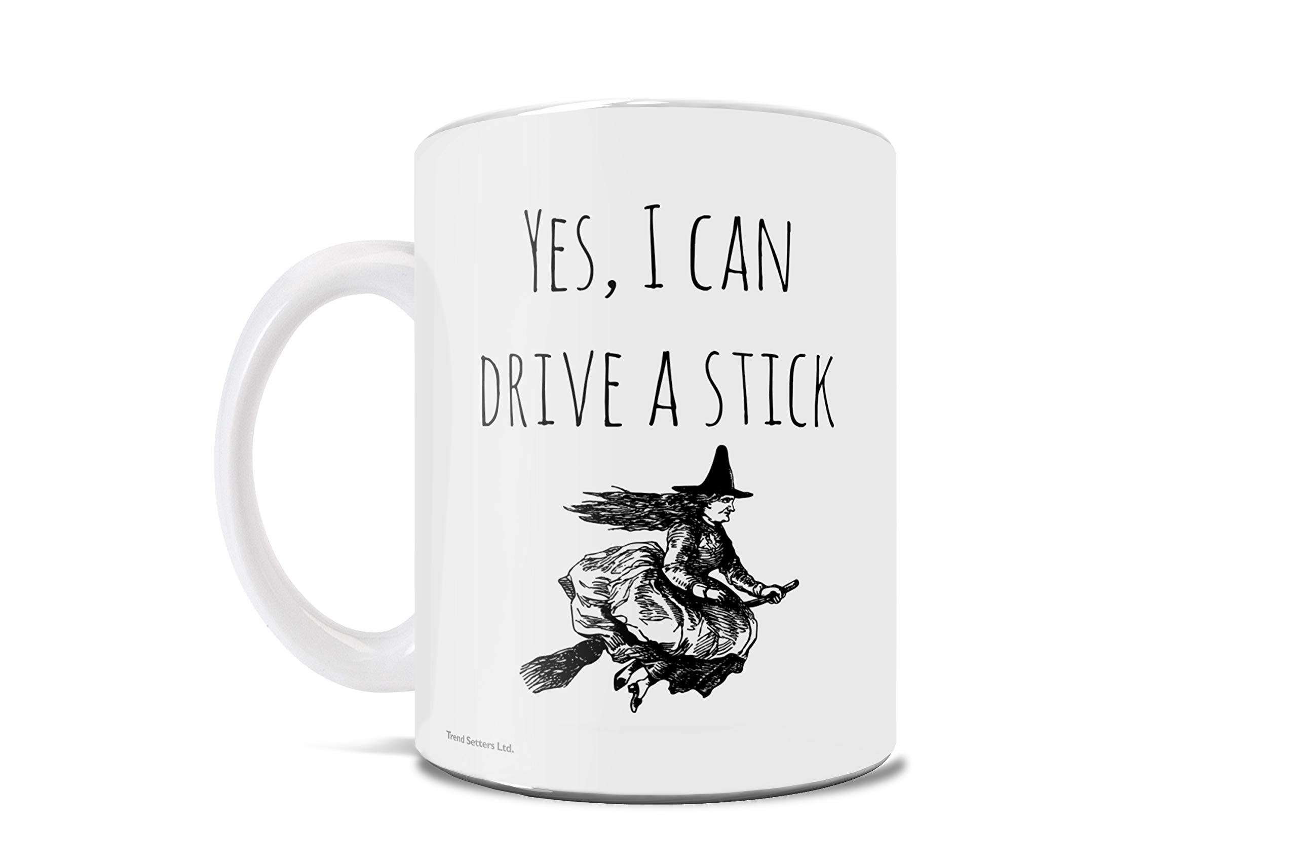 Trend Setters Halloween – I Can Drive Stick - Witch – Funny Coffee or Tea Mug – Perfect for gifting or collecting Ltd.