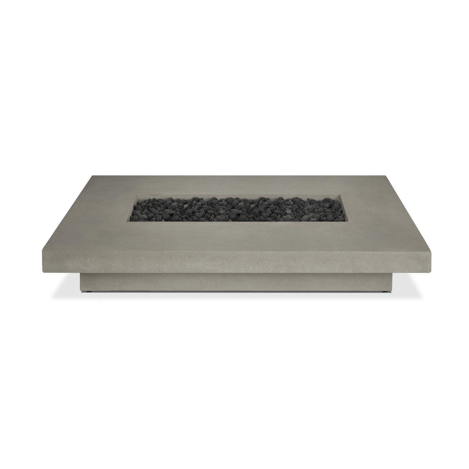 BBQGuys Signature Geneva 72-Inch Rectangle Natural Gas Fire Table - Flint (Ships as Propane w/Conversion Kit)