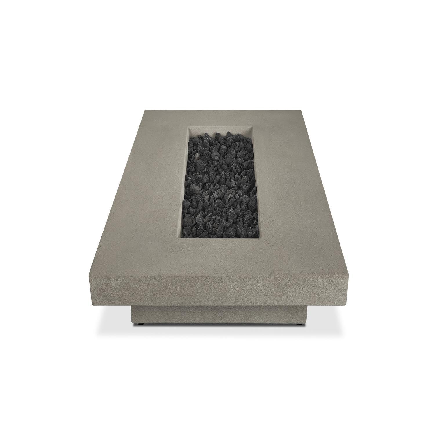 BBQGuys Signature Geneva 72-Inch Rectangle Natural Gas Fire Table - Flint (Ships as Propane w/Conversion Kit)