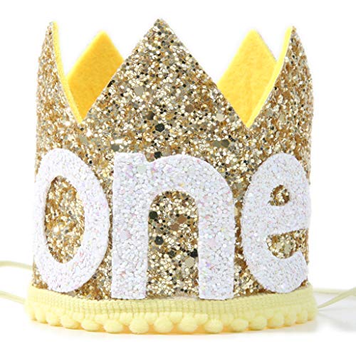 Baby's Sunshine Crown for 1st birthday - First Birthday for You Are My Sunshine Crown,Birthday Get Together for Decorations,Photo Props for Birthday Party,Birthday Souvenir Gifts(Golden)