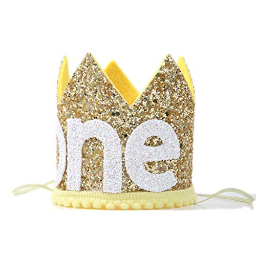 Baby's Sunshine Crown for 1st birthday - First Birthday for You Are My Sunshine Crown,Birthday Get Together for Decorations,Photo Props for Birthday Party,Birthday Souvenir Gifts(Golden)
