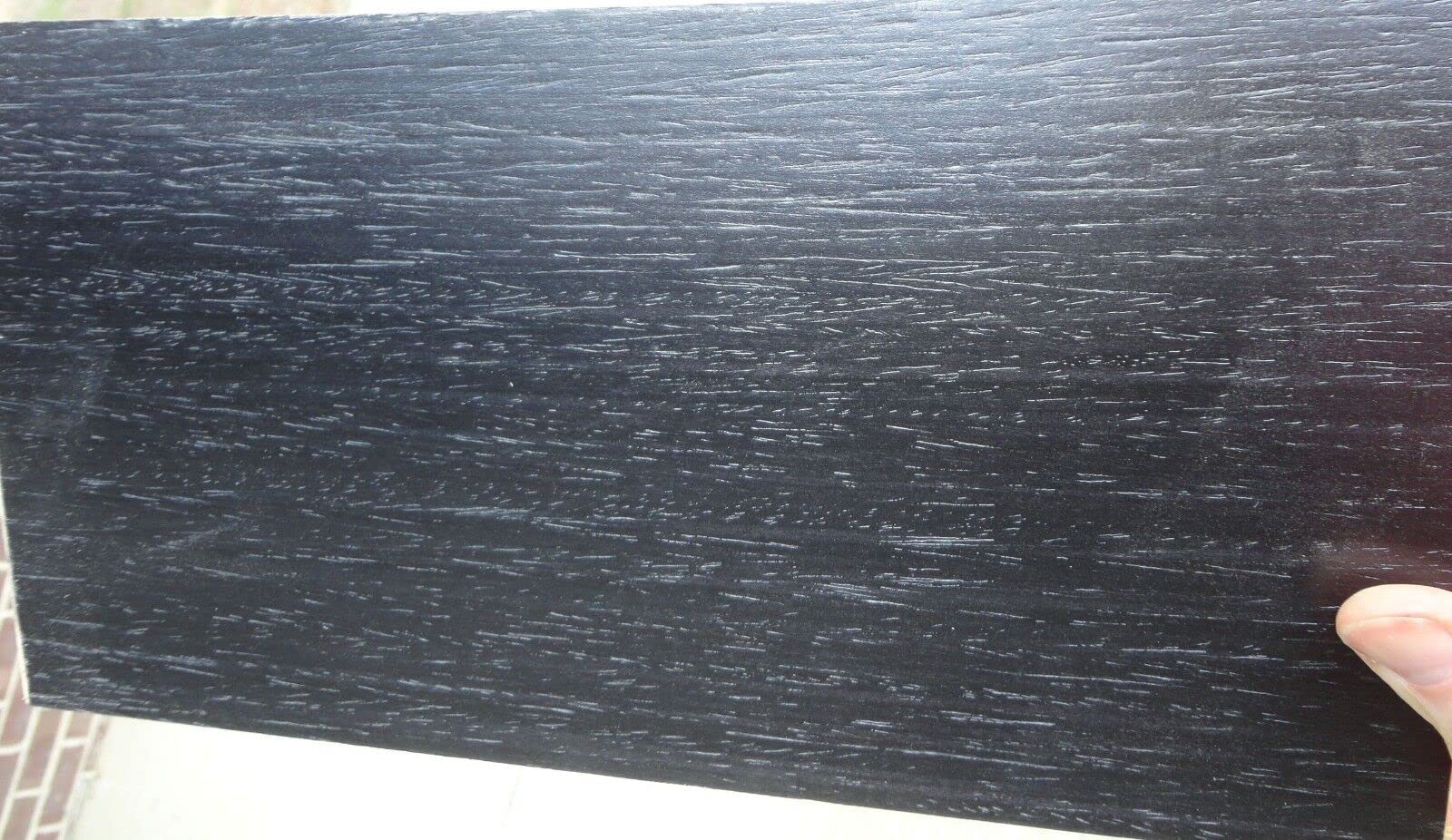 Ebony Black Composite Wood Veneer 23" x 7" raw no Backing 1/42" Thickness # 633