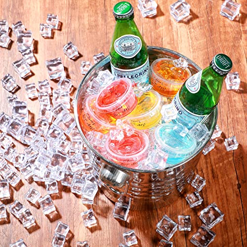 200 Pcs 2 oz Plastic Jelly Cup with Lids Small Containers and Stickers Syringes for Sauce, Bachelor Birthday Party(Cheers Bitches)