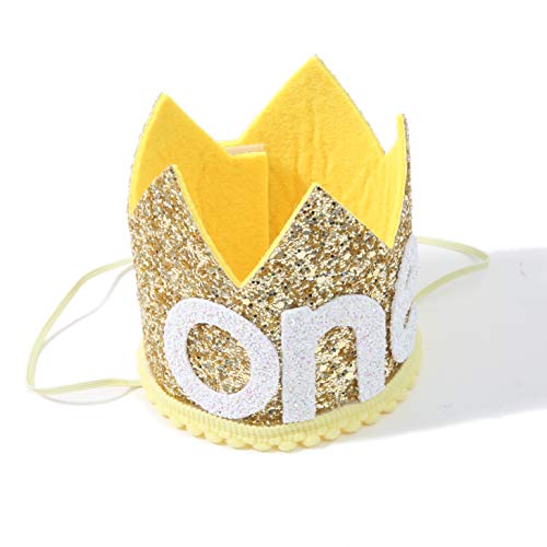 Baby's Sunshine Crown for 1st birthday - First Birthday for You Are My Sunshine Crown,Birthday Get Together for Decorations,Photo Props for Birthday Party,Birthday Souvenir Gifts(Golden)