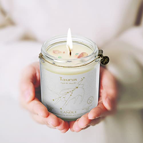 YTENTE Candle, Soy Wax, Scented, Zodiac - Taurus, Birthday Gift for Women