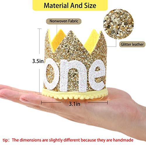 Baby's Sunshine Crown for 1st birthday - First Birthday for You Are My Sunshine Crown,Birthday Get Together for Decorations,Photo Props for Birthday Party,Birthday Souvenir Gifts(Golden)