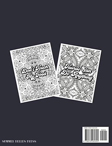 Taurus Coloring Book: Zodiac sign coloring book all about what it means to be a Taurus with beautiful mandala and floral backgrounds. (Zodiac Coloring Books)