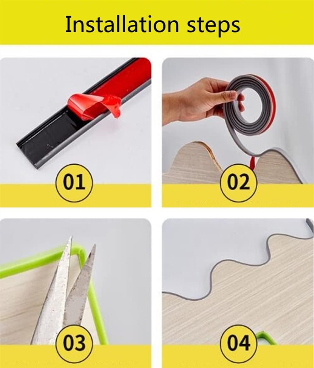 U-Shape Edge Banding, TPE Self Adhesive Veneer Edging Trim, Soft Edge Protector, Furniture Edge Strip for Countertop Table Cabinets Restoration (18mm*2m,White)