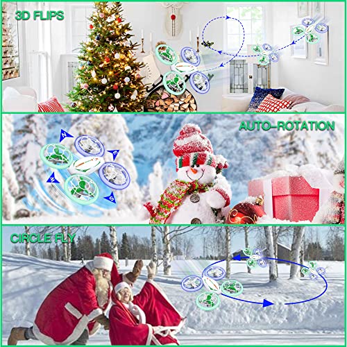 PATIKUIN Drones for Kids RC Mini Drone with LED Lights for over 8 years old Boys and Girls Beginners, RC Helicopter Quadcopter with Five Cool Light Effects, Auto Hovering, 3D Flip, Remote Control Headless Mode, Circumflight and Emergency Paddle Stop