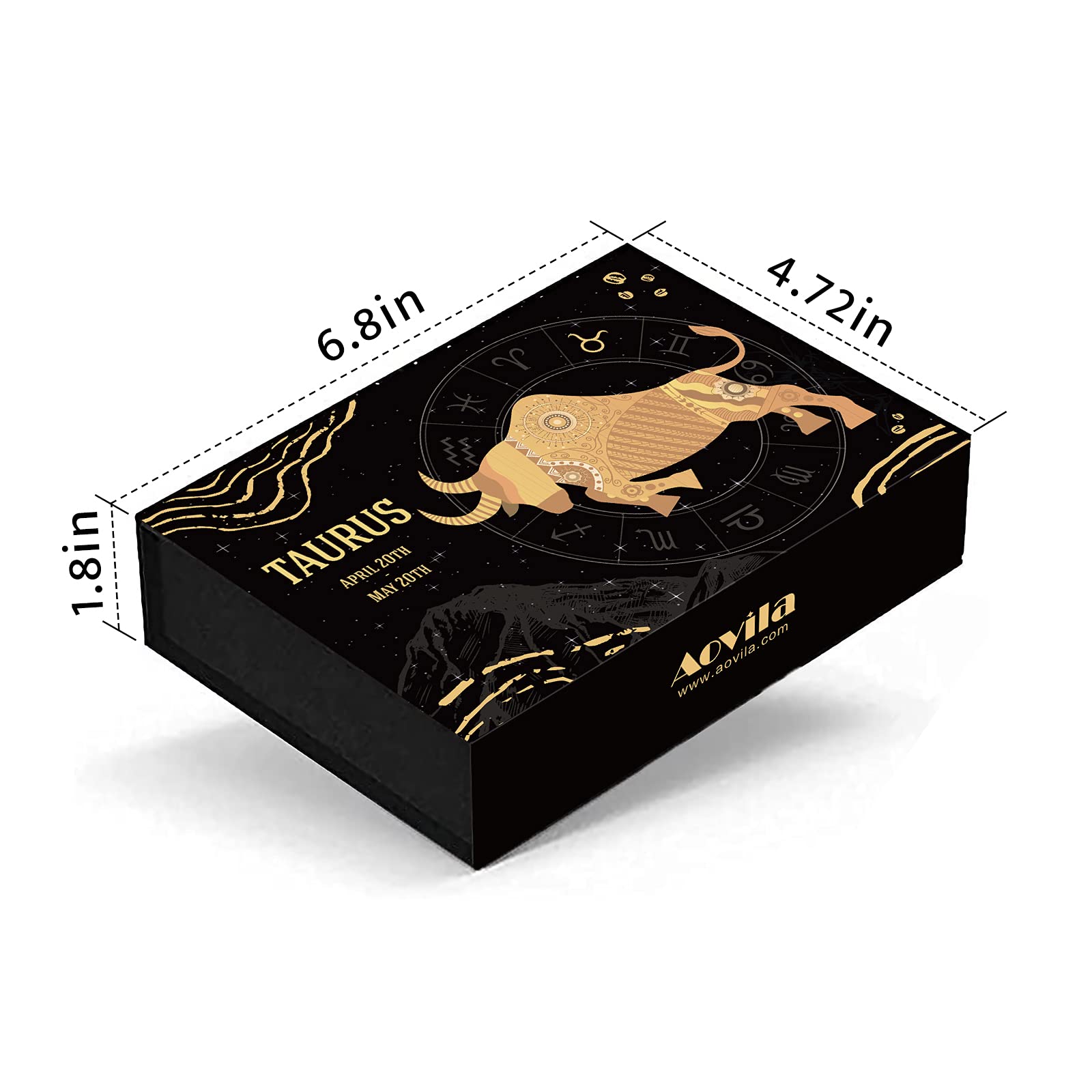 Taurus Crystals Gift Set, Zodiac Signs Healing Crystals Birthstones with Horoscope Box Set Taurus Astrology Crystals Healing Stones Gifts