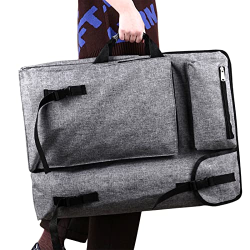 4K Art Portfolio Carry Case Bag Backpack Student Drawboard Storage Tote Portable Handheld Shoulder Box Artist Drawing Board for Sketch Easel Outdoor Backpack Travel Art Supplies