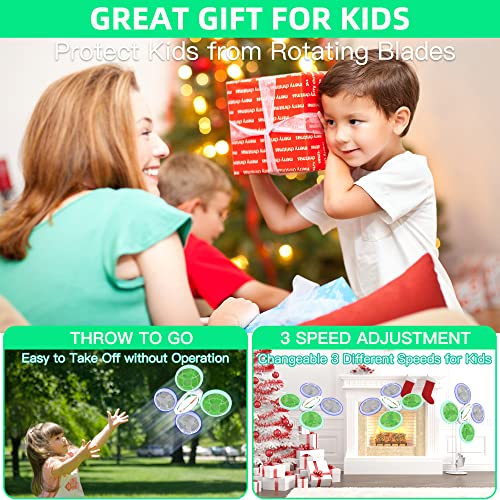 PATIKUIN Drones for Kids RC Mini Drone with LED Lights for over 8 years old Boys and Girls Beginners, RC Helicopter Quadcopter with Five Cool Light Effects, Auto Hovering, 3D Flip, Remote Control Headless Mode, Circumflight and Emergency Paddle Stop