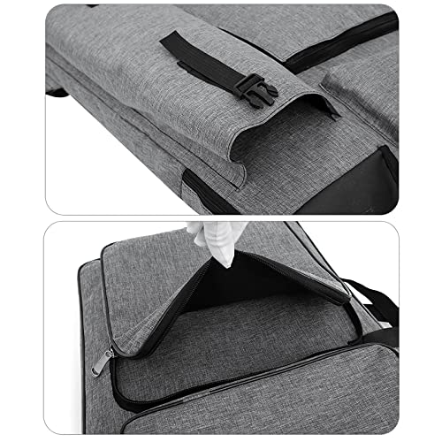 4K Art Portfolio Carry Case Bag Backpack Student Drawboard Storage Tote Portable Handheld Shoulder Box Artist Drawing Board for Sketch Easel Outdoor Backpack Travel Art Supplies