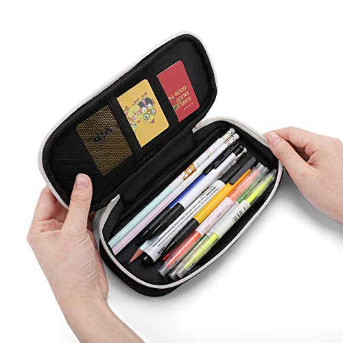 Boho Bull Skull with Indian Arrows Pencil Pen Case Portable Pen Bag with Zip Travel Makeup Bag Stationery Organizers for Home Office