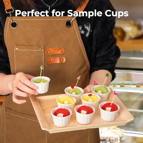 Fit Meal Prep [500 Pack] 2 oz Treated Paper Souffle Portion Cups for Condiments Samples Measuring Jello Shots Sauce Disposable Cup - White