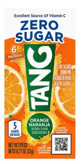 Tang Zero Sugar On the Go Packets, 6 ct. Packs - Six Boxes with JEM RETAIL Magnet - Redesigned Packaging with Less Waste