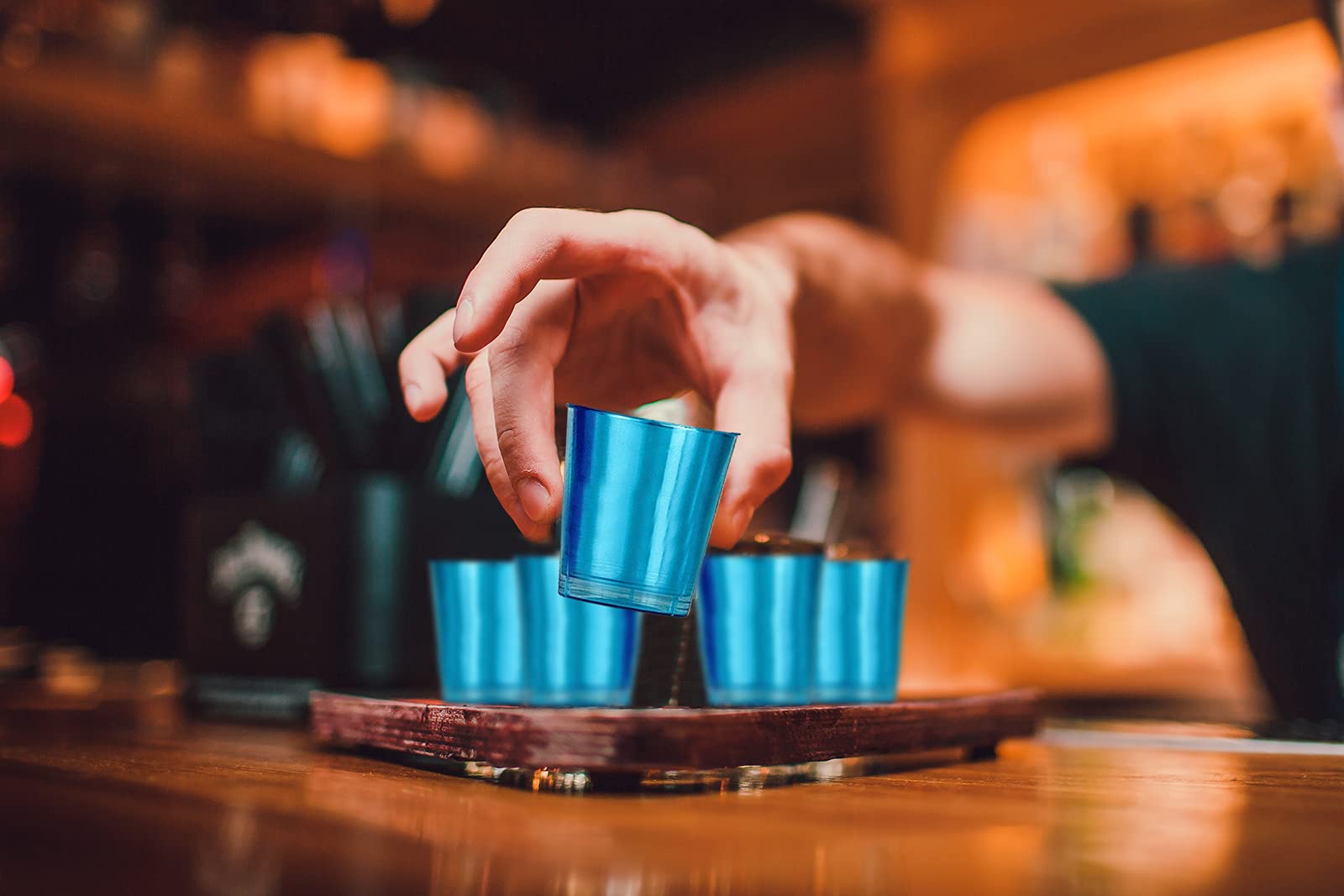 DecorRack 2 Oz Neon Shot Glasses, Plastic Shot Cup, Disposable Party Cups, Mini Cups Shot Glasses (48 Pack)