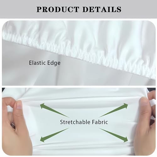 Tomeusey Toilet Lid Cover Set of 2 Pack,Christmas Pattern Durable Toilet Lid Seat Cover with Elastic Edges,for Home Toilet Tank Lid Protector,Easy to Install