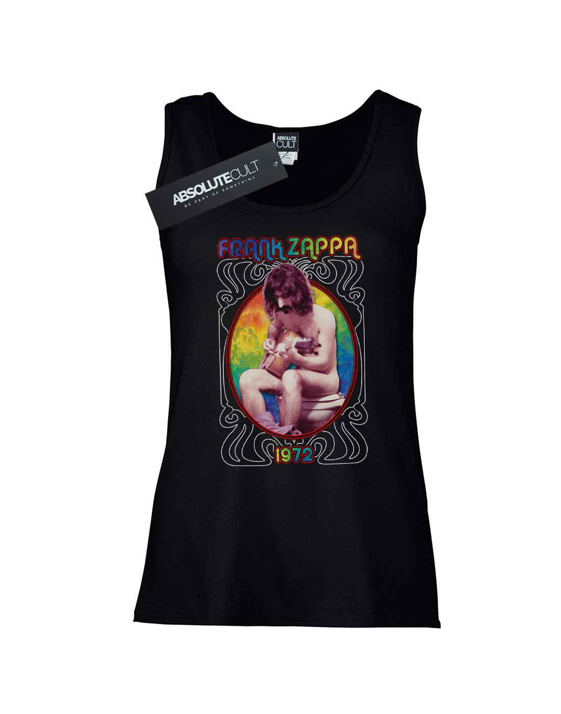 Absolute Cult Frank Zappa Women's Toilet 1972 Tank Top Black Small
