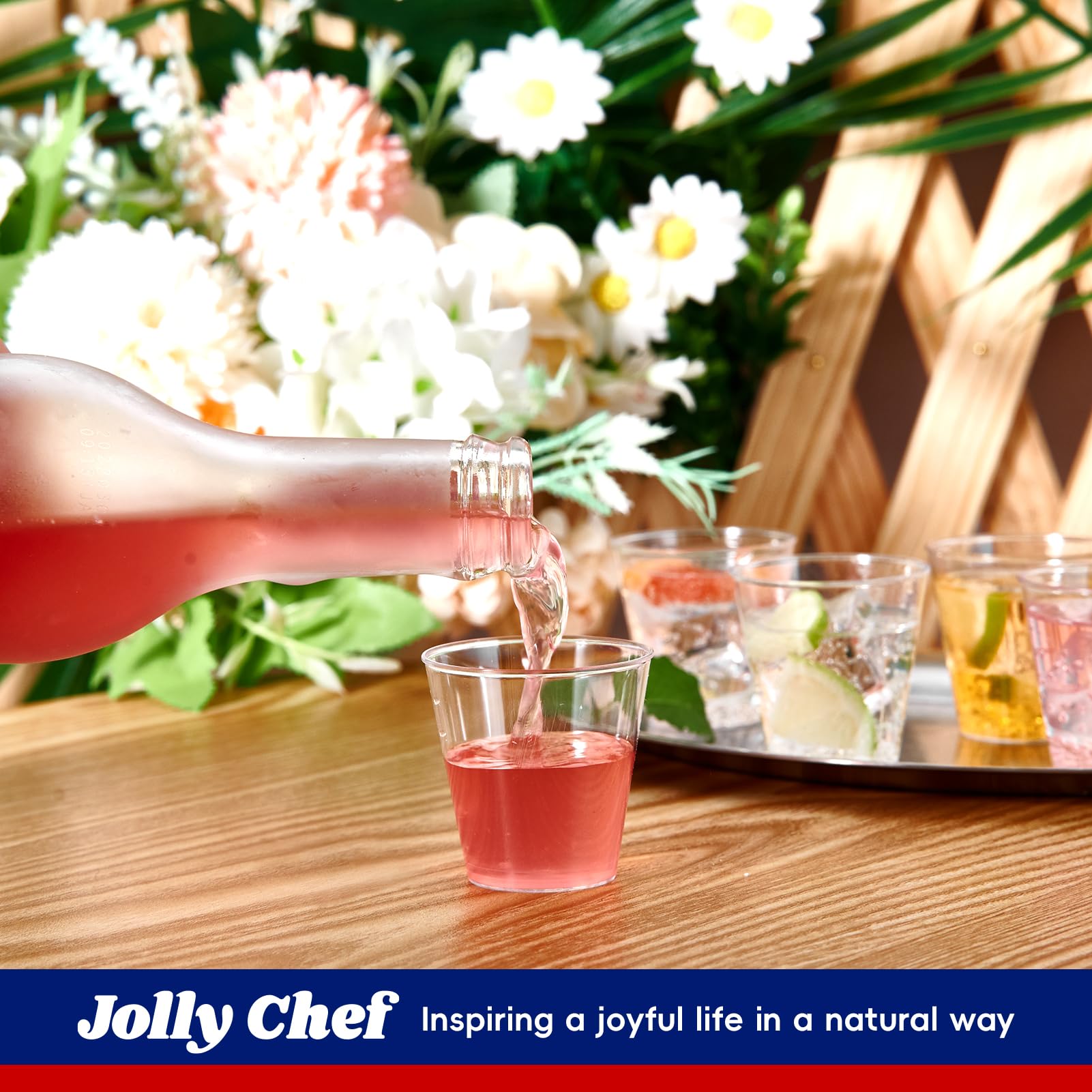 JOLLY CHEF 1000 Plastic Shot Glasses-1.5 oz Disposable Cups-1.5 Ounce Plastic Shot Cups Perfect for Weddings Halloween, Thanksgiving, Christmas Party