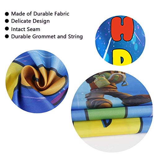 Gaming Happy Birthday Yard Sign Banners, Birthday Decorations Backdrop for Boys Kids,Gaming Theme Party Hanging Porch Door Wall Decor