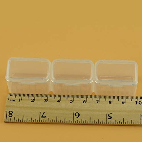 EXCEART 21 Compartments Clear Plastic Organizer Box Container Craft Storage for Beads Organizer 2pcs