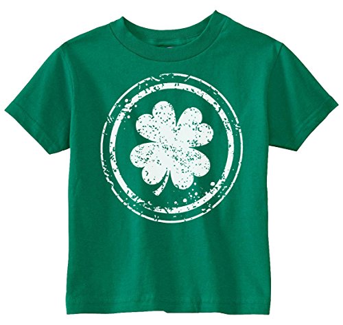 Custom Kingdom Baby Boys Girls Shamrock Four Leaf Clover St Patricks Day T-Shirt (6T, Green)