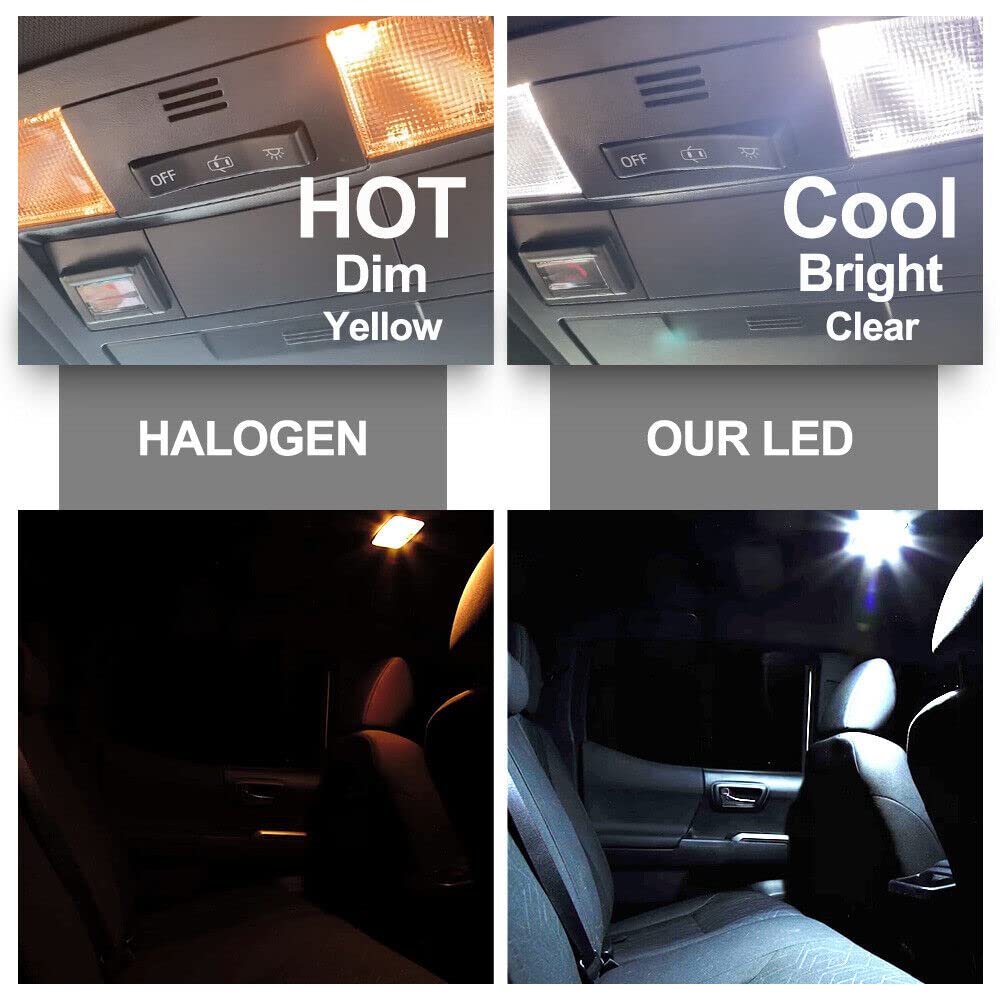13pcs Interior LED Lights Bulb Kit for Ford Taurus 2010 2011 2012 2013 2014 2015 2016 2017 2018 2019 Map Dome Trunk License Plate Lights LED Interior Light Bulbs Package + Install Tool