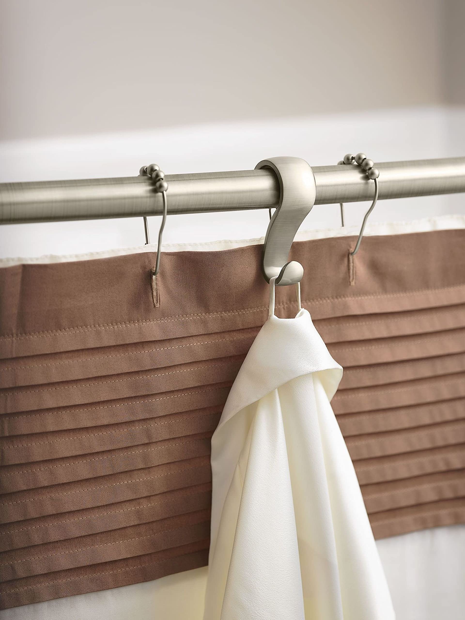 Moen SR2100BN Shower Curtain Rolling Rings, Pack of 12, Brushed Nickel